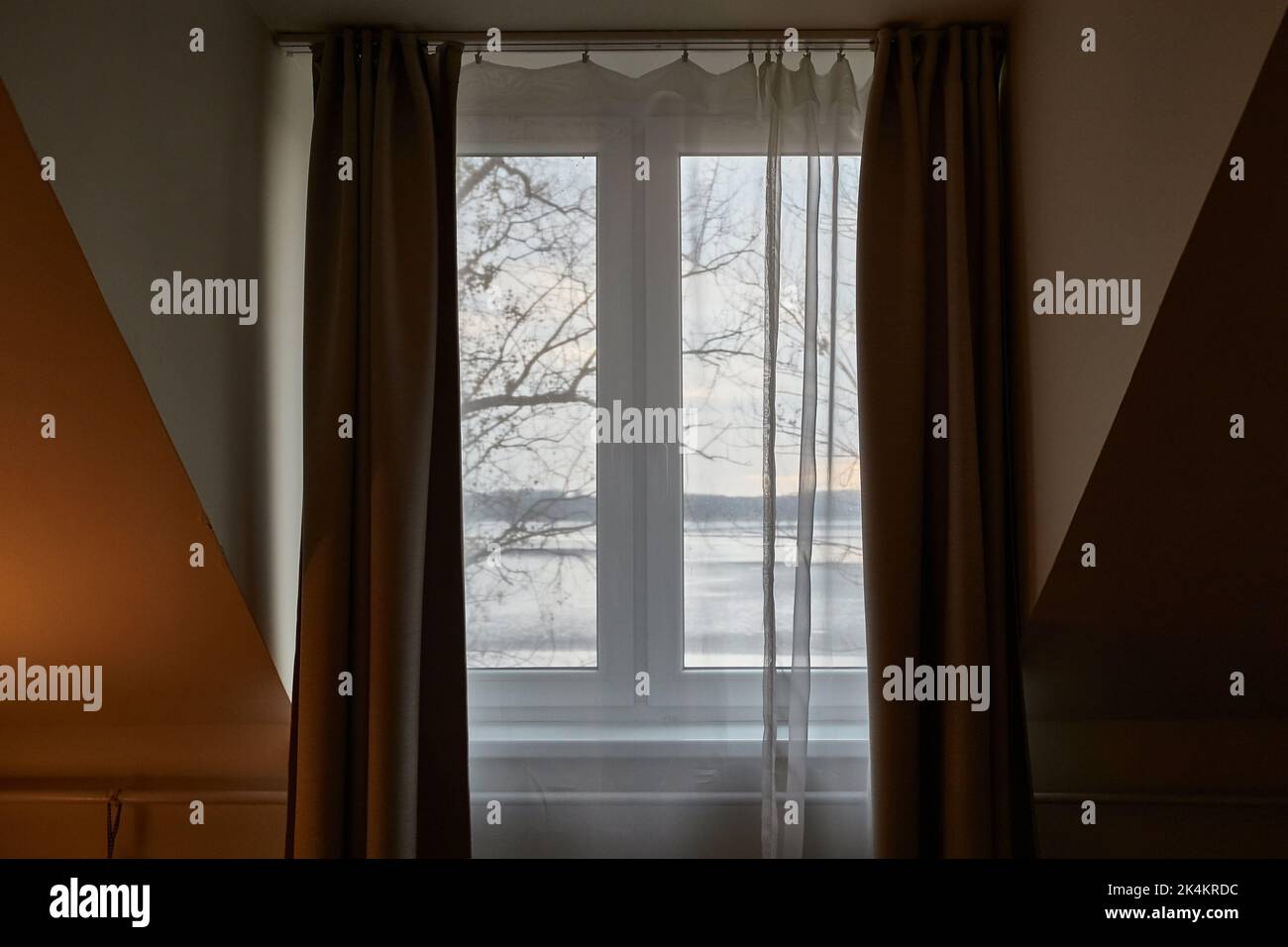 Window tilted open in a room Stock Photo - Alamy