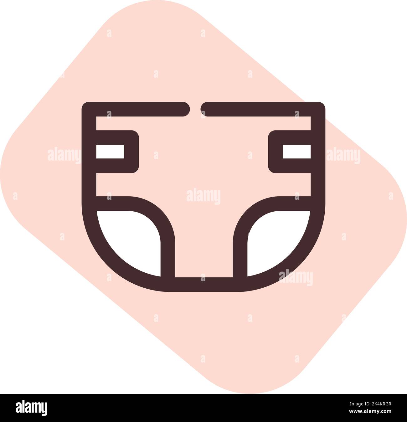 Baby diapers, illustration, vector on a white background Stock Vector ...