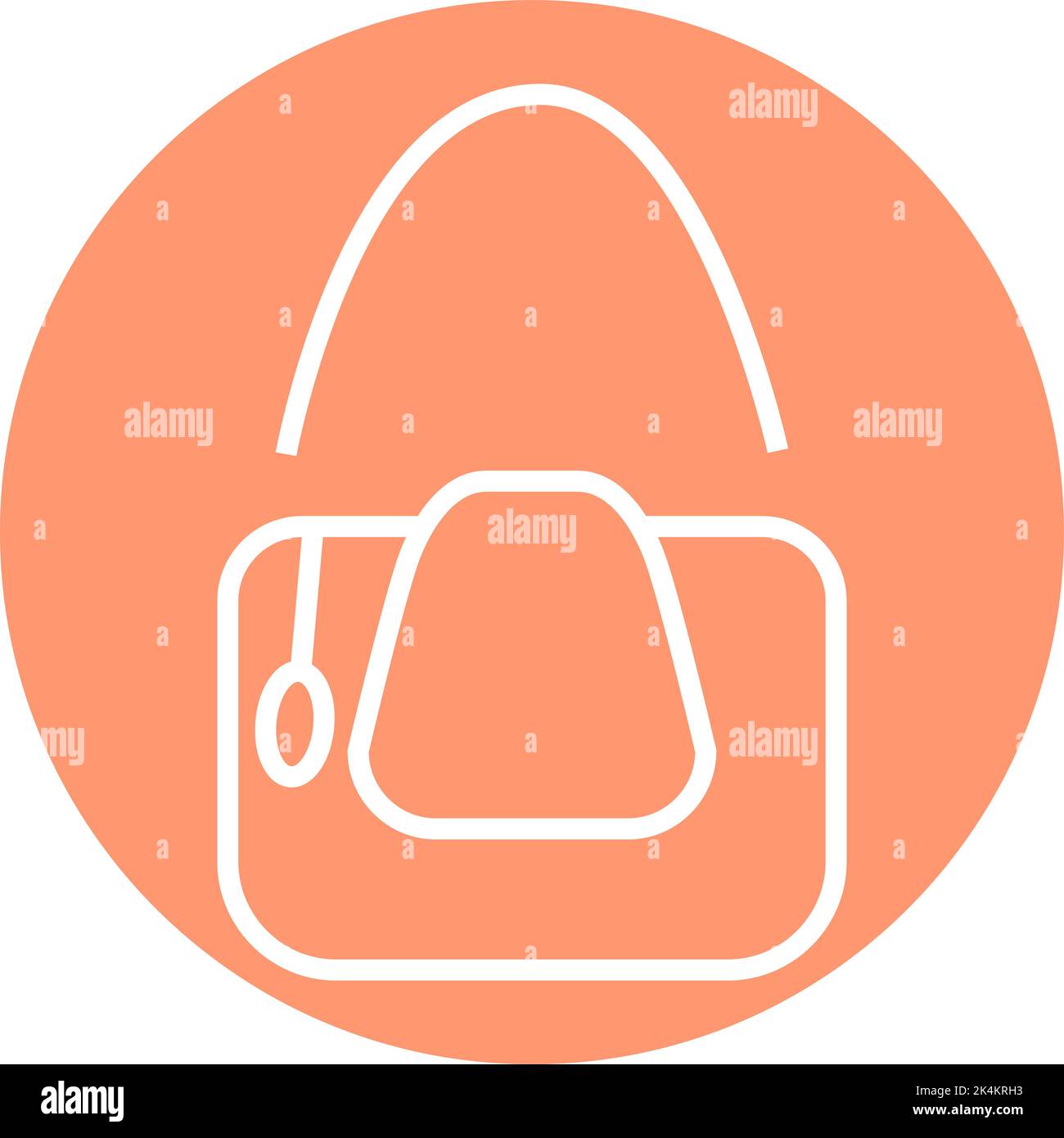 Orange purse, illustration, vector on a white background Stock Vector ...