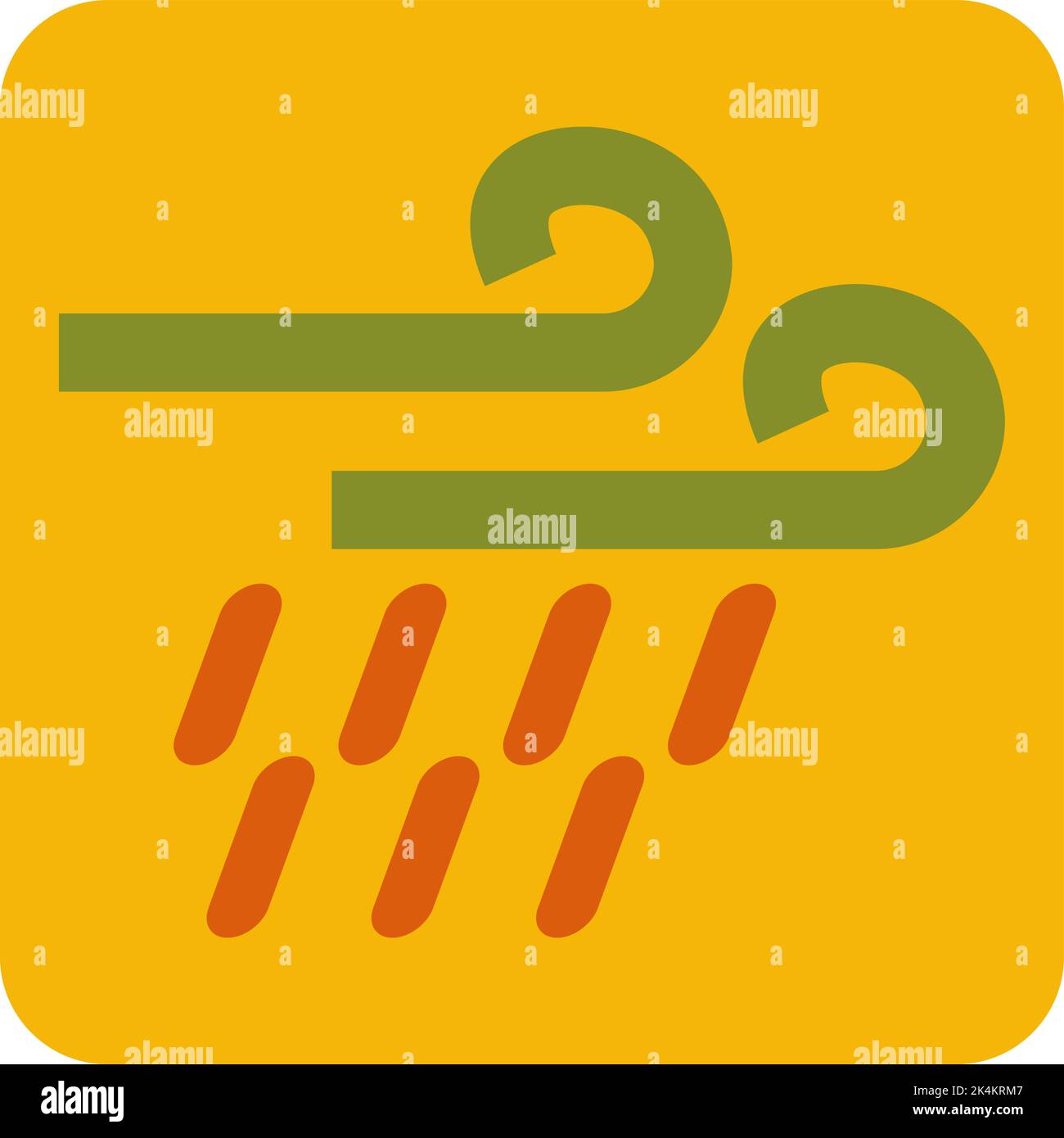 Autumn wind and rain, illustration, vector on a white background Stock ...