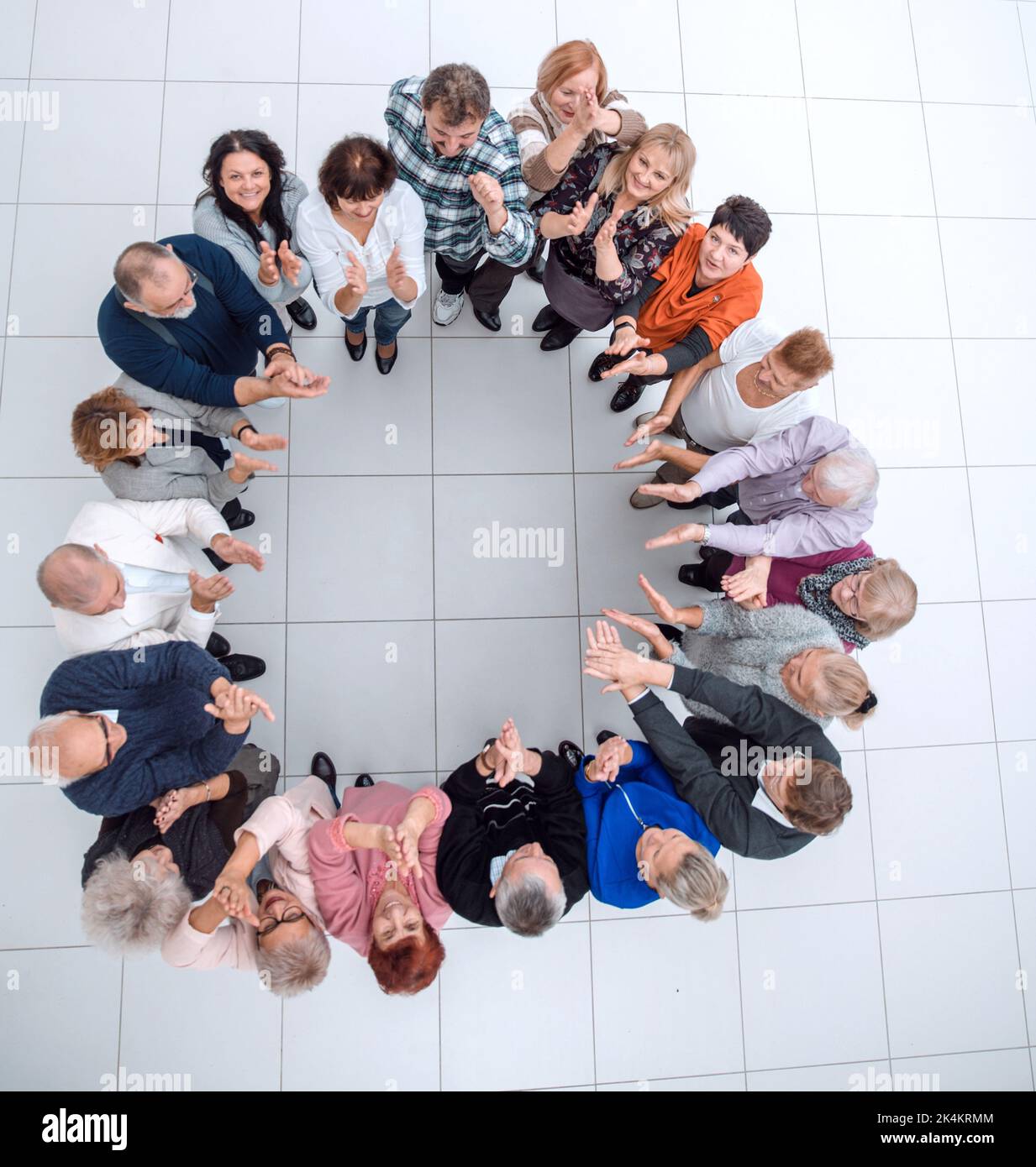 group of smiling older people pointing at you Stock Photo - Alamy