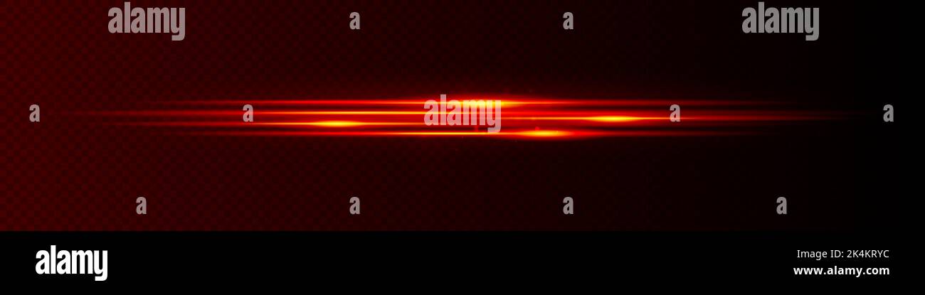 Vector red fire glowing lines effect. Straight fast light. Acceleration ...
