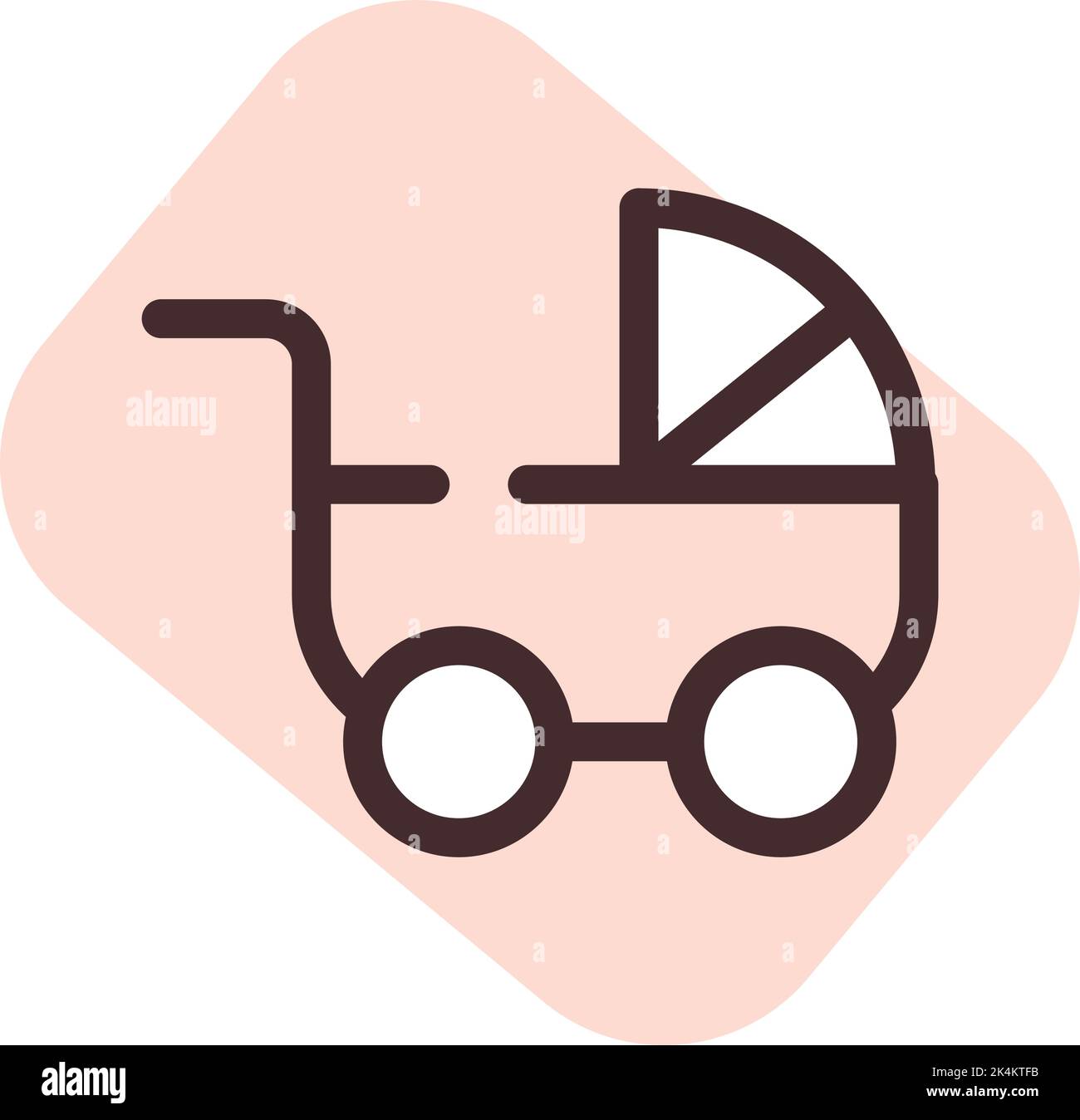 Baby stroller, illustration, vector on a white background Stock Vector ...