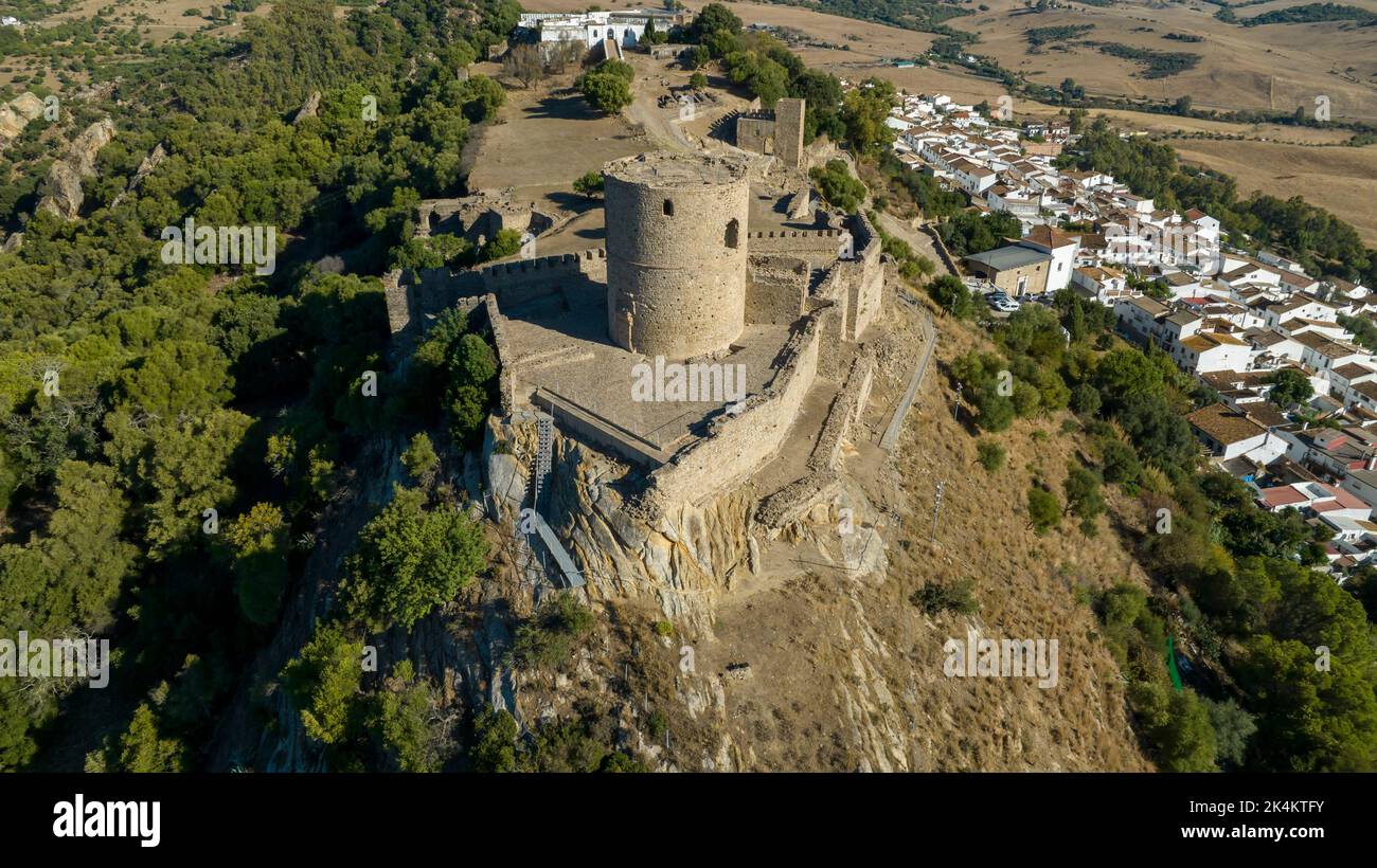 views of the castle of Jimena de la Frontera in the natural park of Los ...