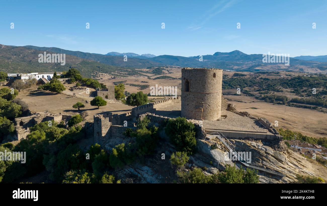 views of the castle of Jimena de la Frontera in the natural park of Los ...