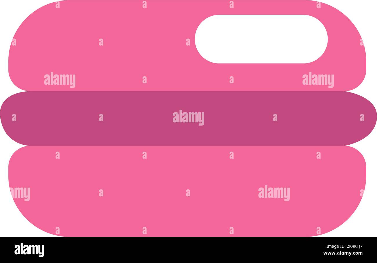 Pink macaron, illustration, vector on a white background Stock Vector ...