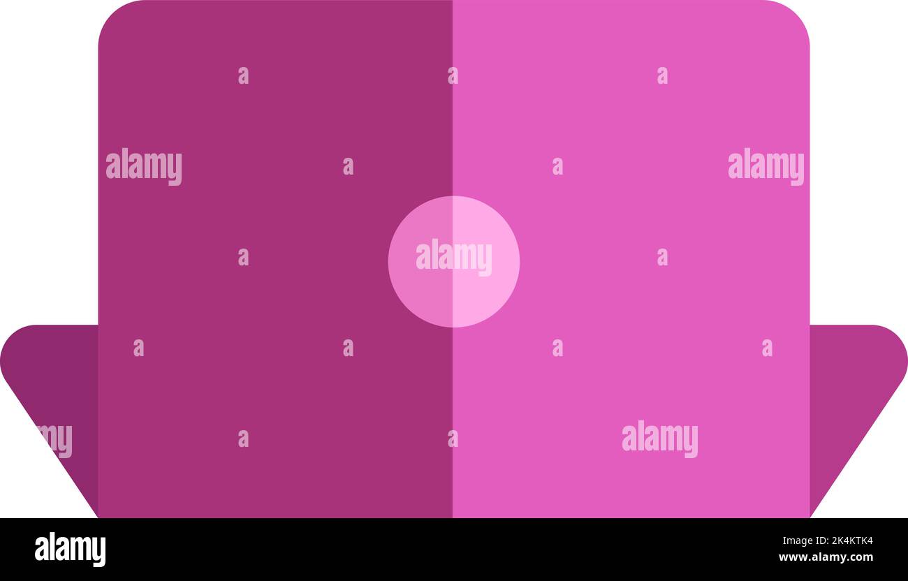 Pink banking laptop, illustration, vector on a white background Stock ...