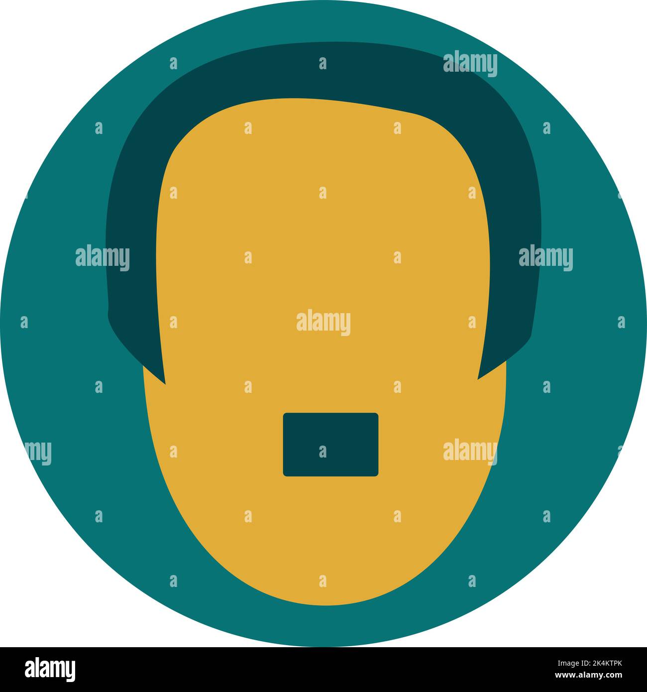 German moustache, illustration, vector on a white background Stock ...