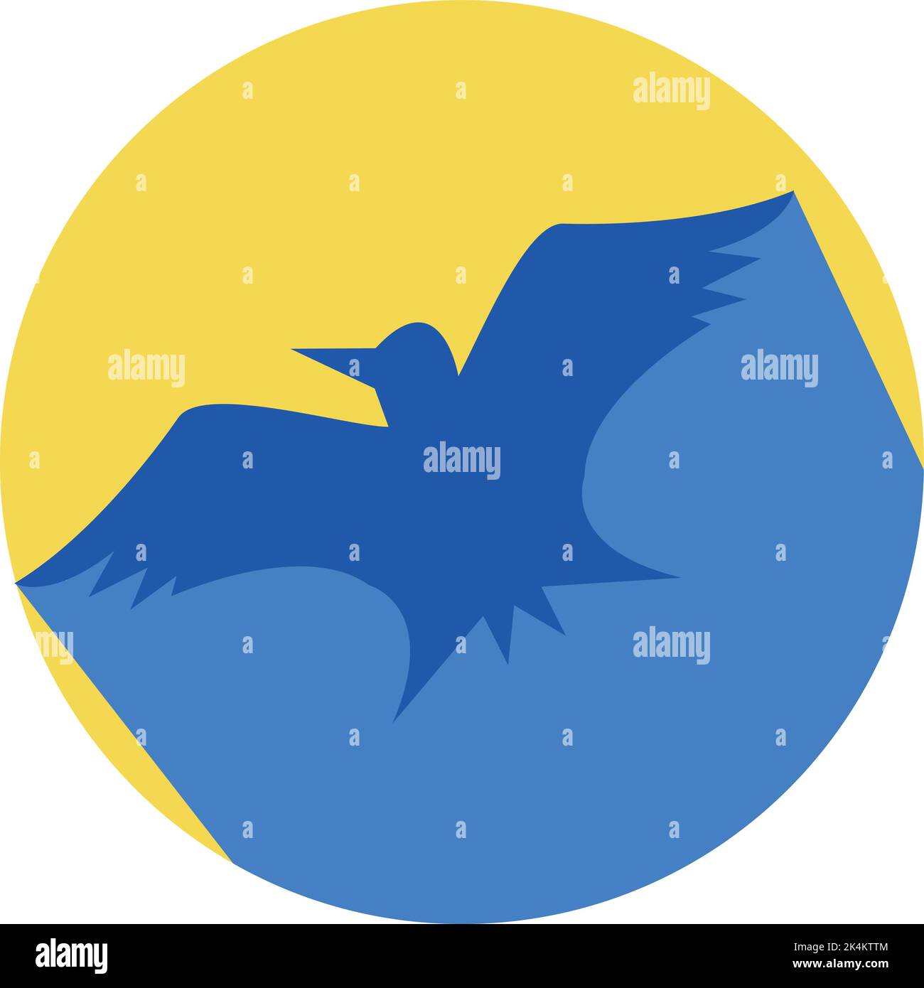 Flying blue bird, illustration, vector on a white background Stock ...