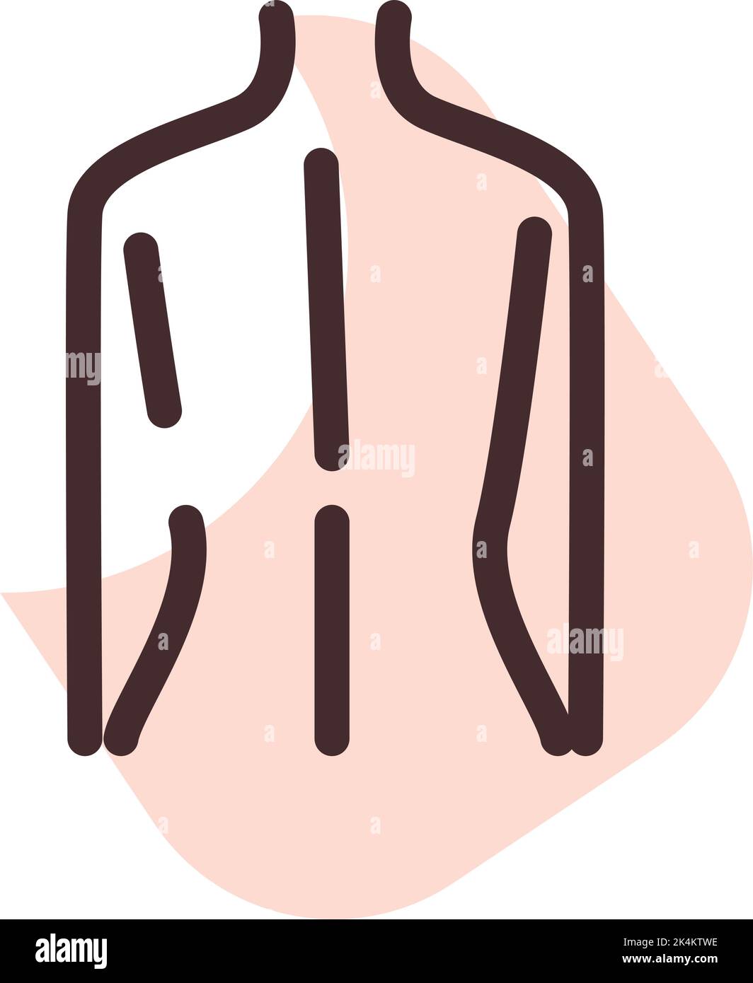 Human back, illustration, vector on a white background Stock Vector ...