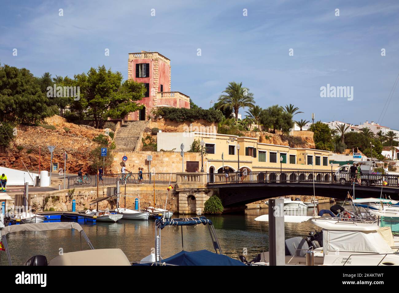 Ciutadella, Spain - September 5th, 2022:The port of Ciutadella is ...