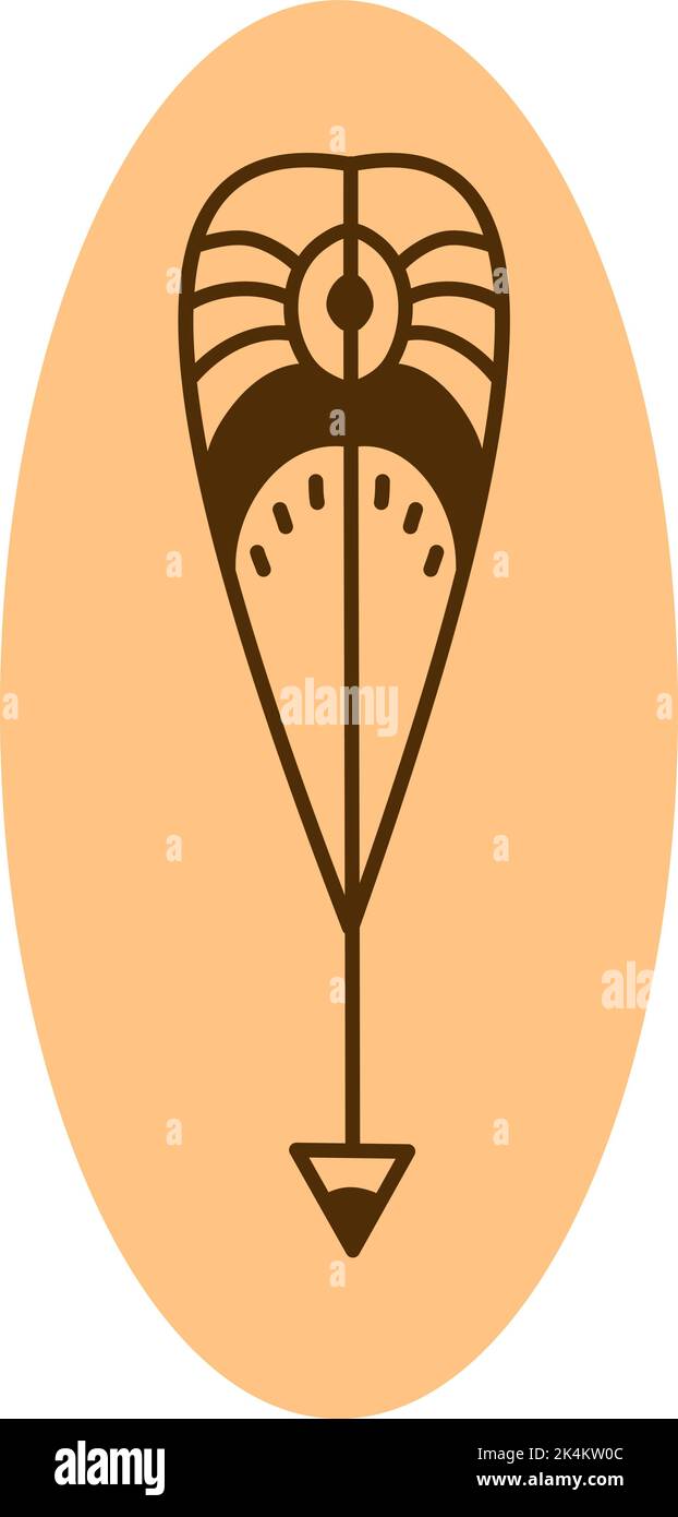 Western indian arrow, illustration, vector on a white background Stock ...