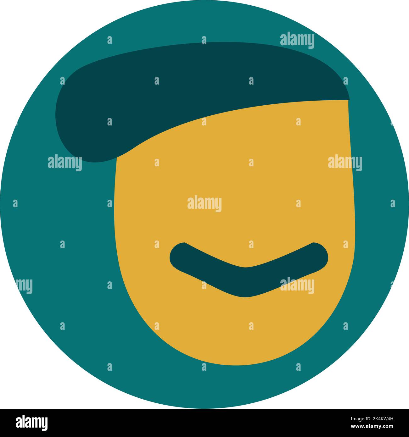 Man with thin moustache, illustration, vector on a white background ...