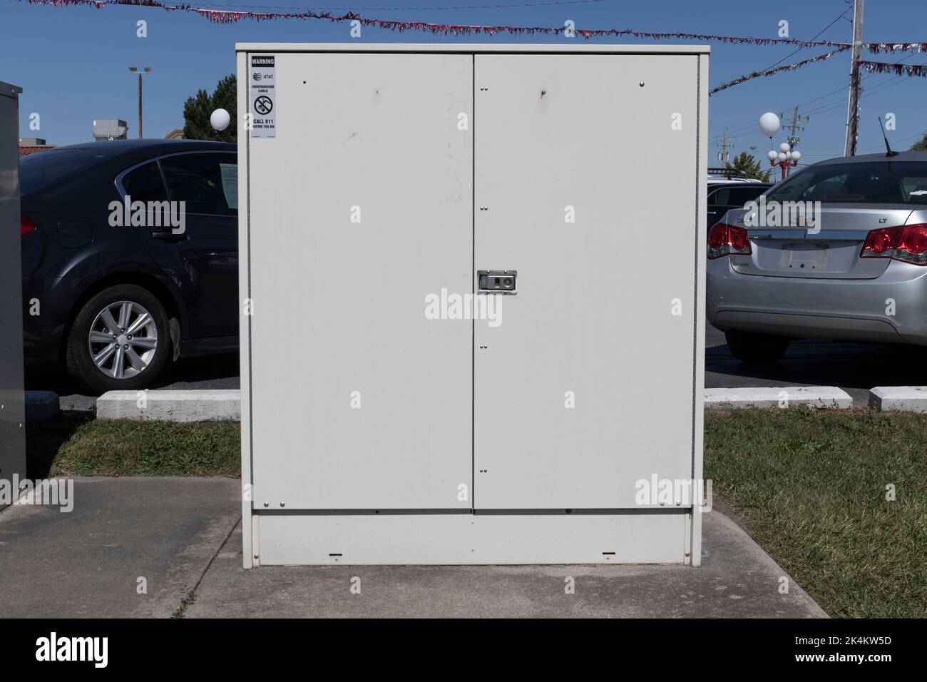 Kokomo - Circa October 2022: AT&T Cross box or SAI, known as a Serving ...