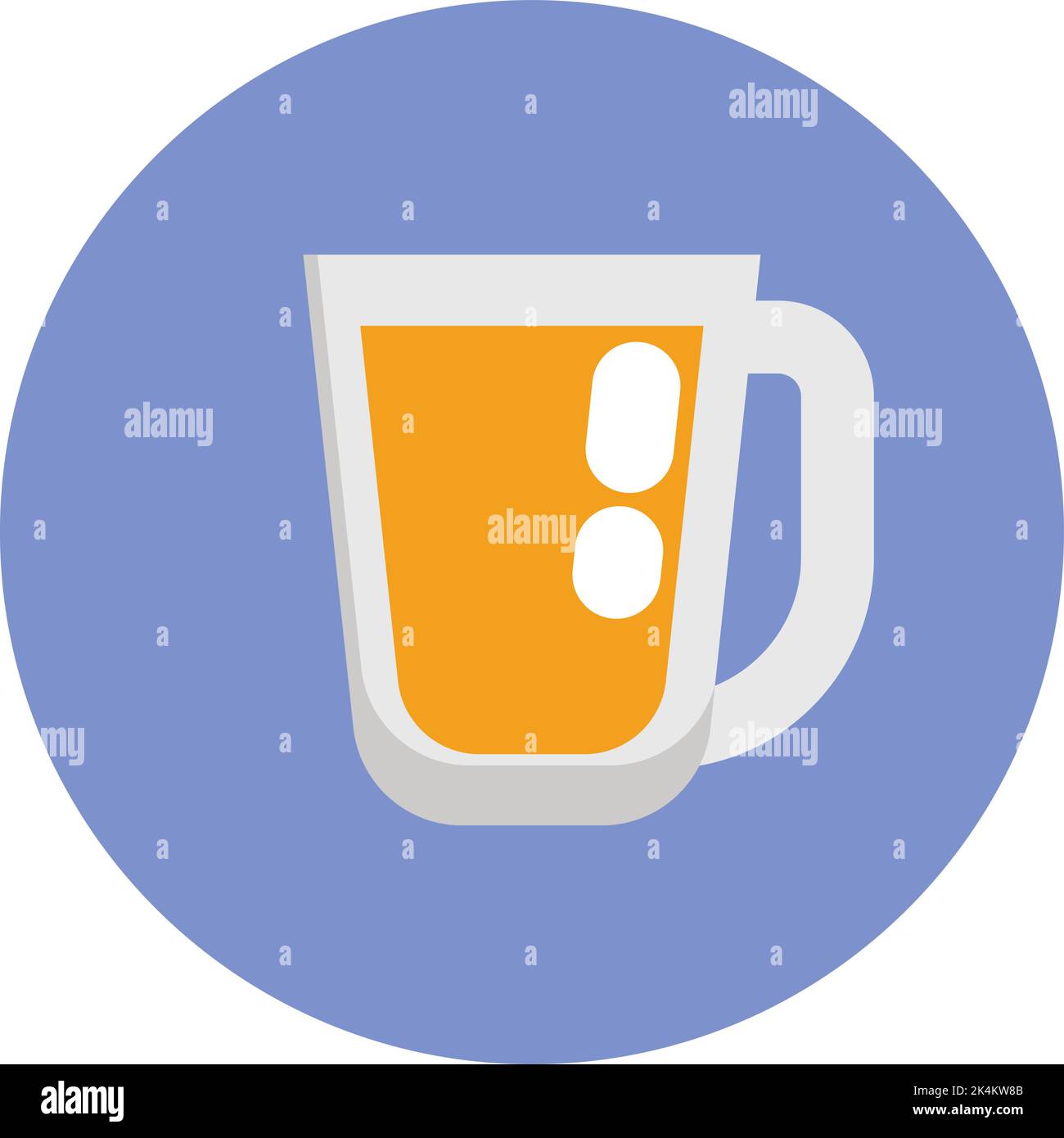 Breakfast tea cup, illustration, vector on a white background Stock ...