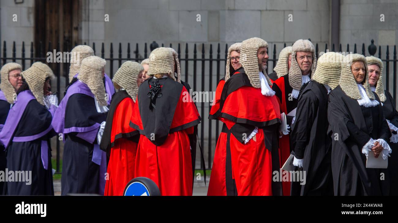 London, England, UK. 3rd Oct, 2022. Procession Judges is seen seen in ...