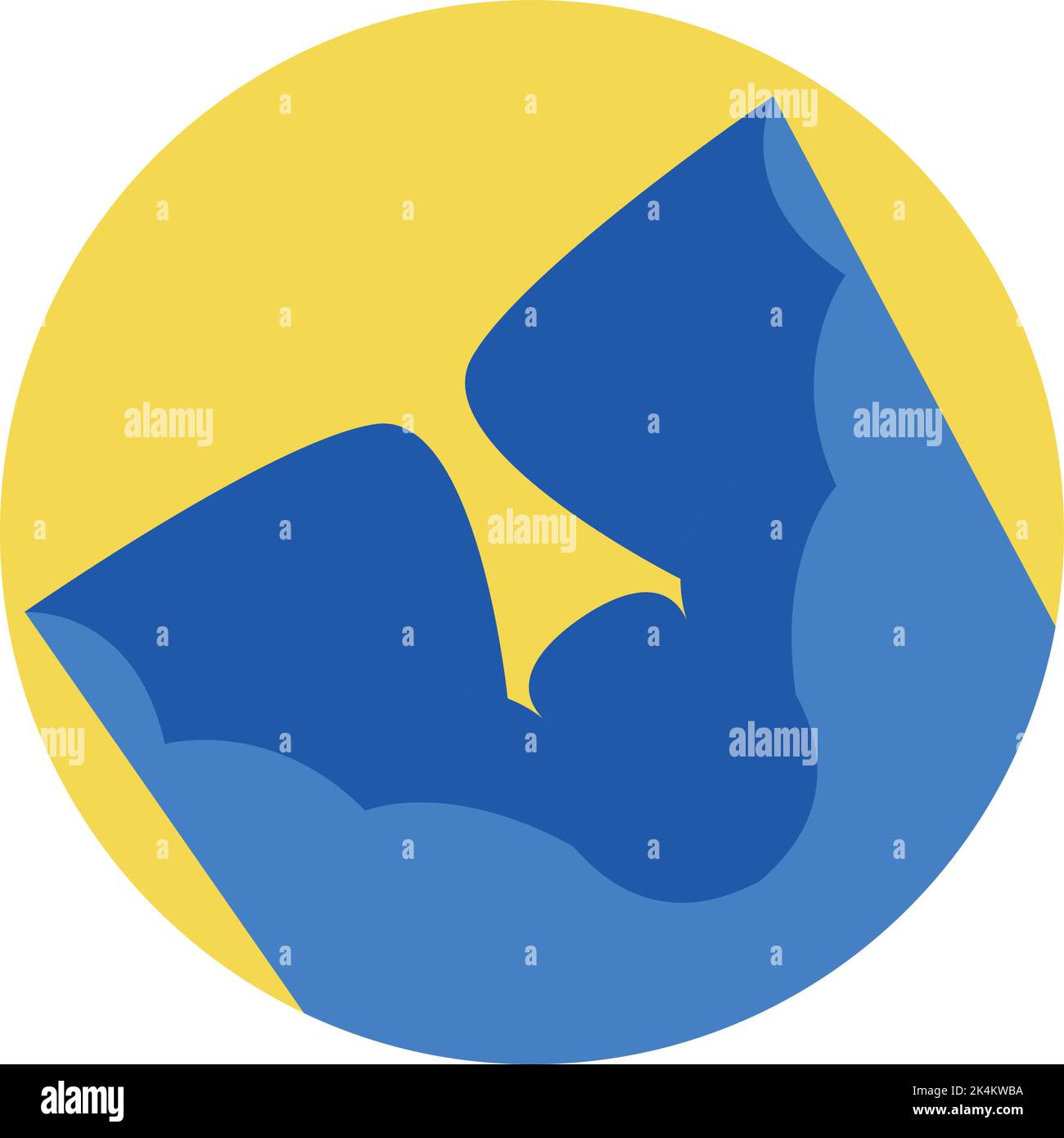 Blue bat, illustration, vector on a white background Stock Vector Image ...