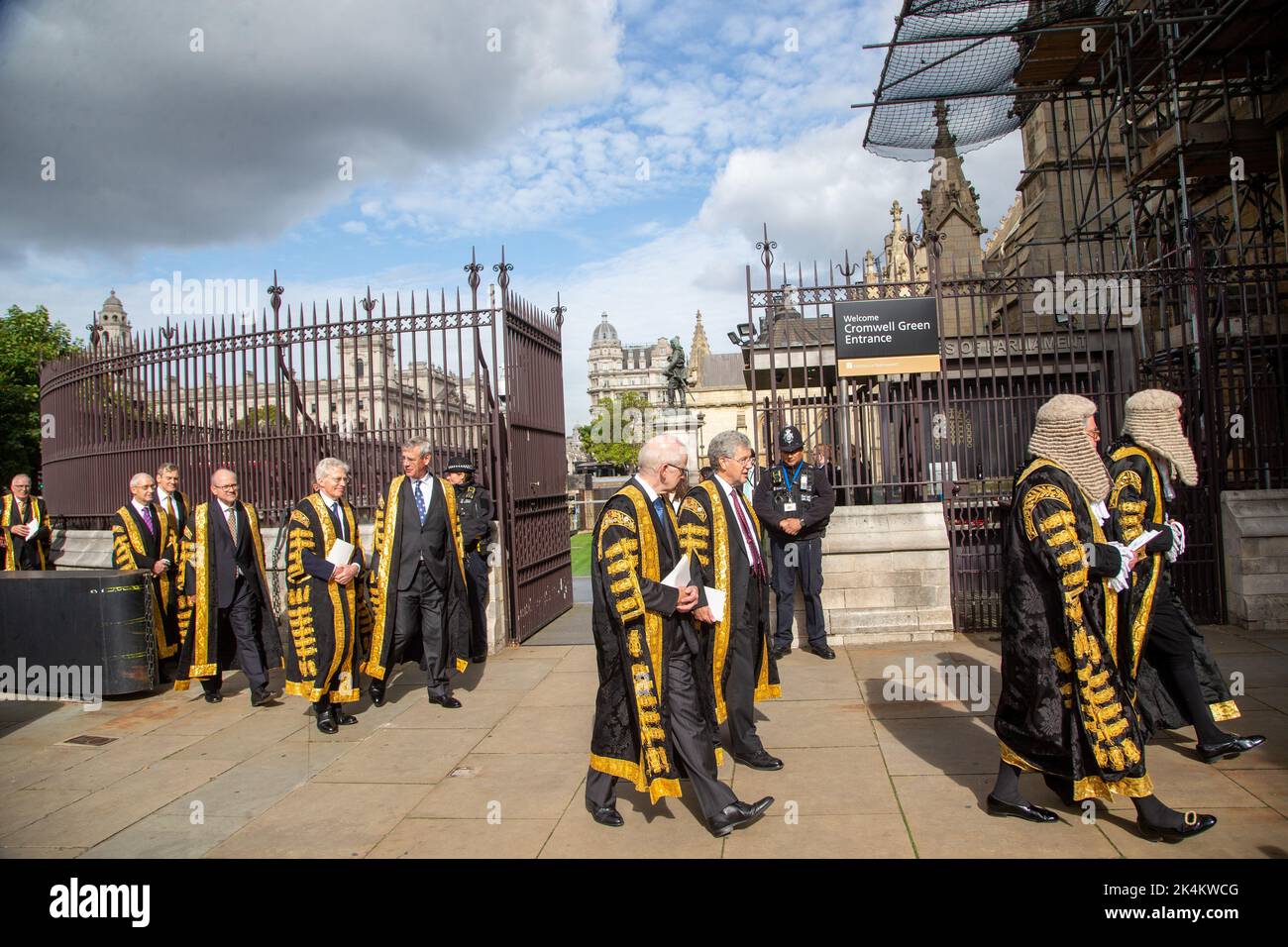 London, England, UK. 3rd Oct, 2022. Procession Judges is seen seen in ...
