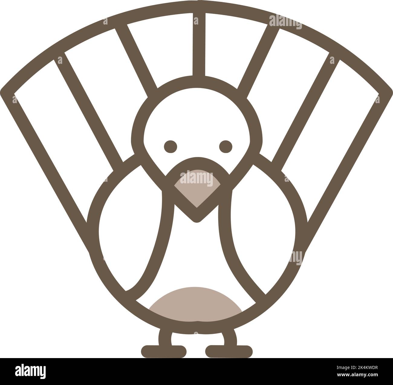Thanksgiving turkey character icon vector hi-res stock photography and ...
