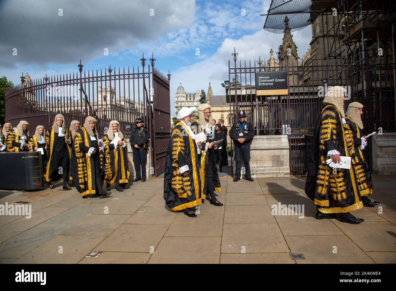 London, England, UK. 3rd Oct, 2022. Procession Judges is seen seen in ...