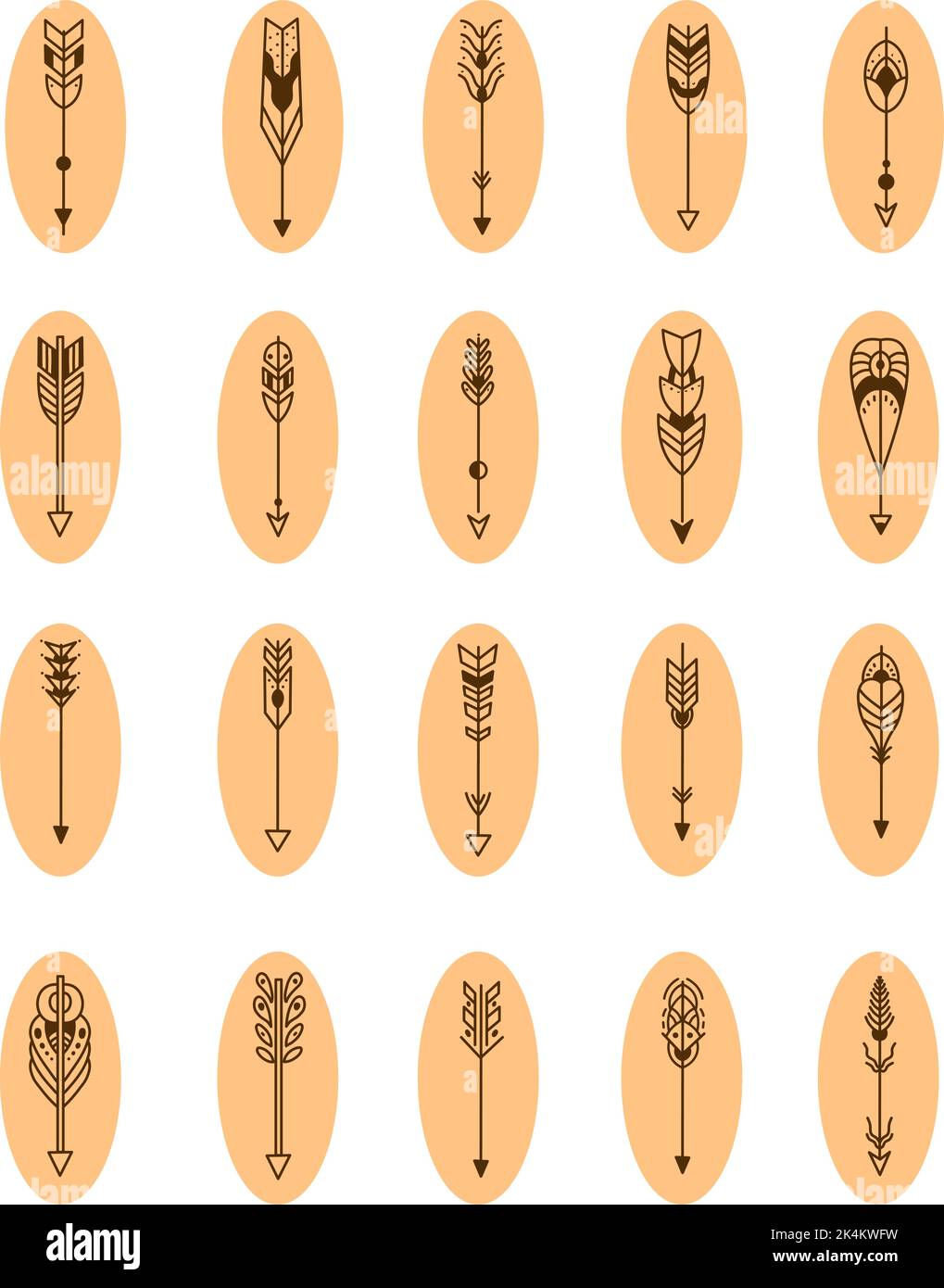 Indian arrow icon pack, illustration, vector on a white background ...