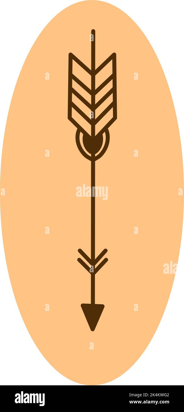 Old arrow, illustration, vector on a white background Stock Vector ...