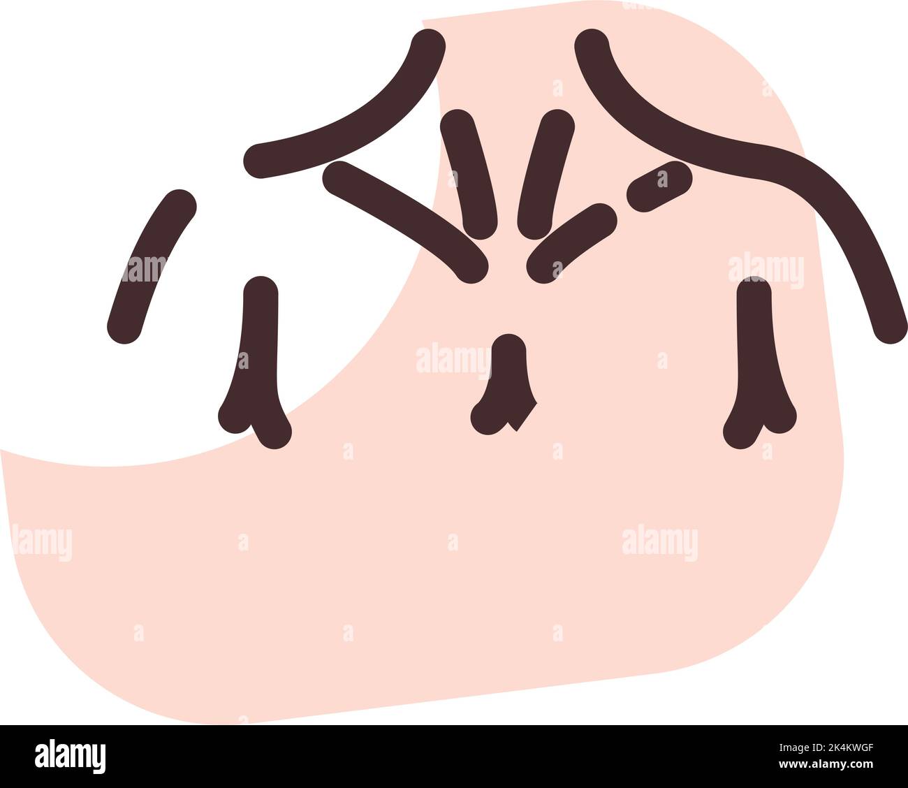 Human collarbone, illustration, vector on a white background Stock ...