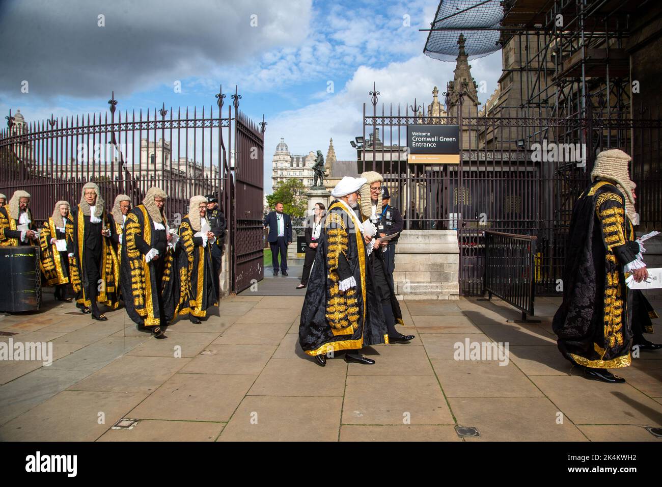 London, England, UK. 3rd Oct, 2022. Procession Judges is seen seen in ...