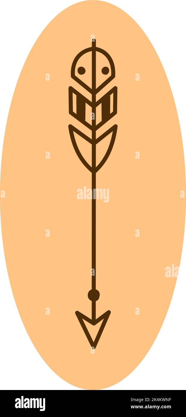 Archery arrow, illustration, vector on a white background Stock Vector ...