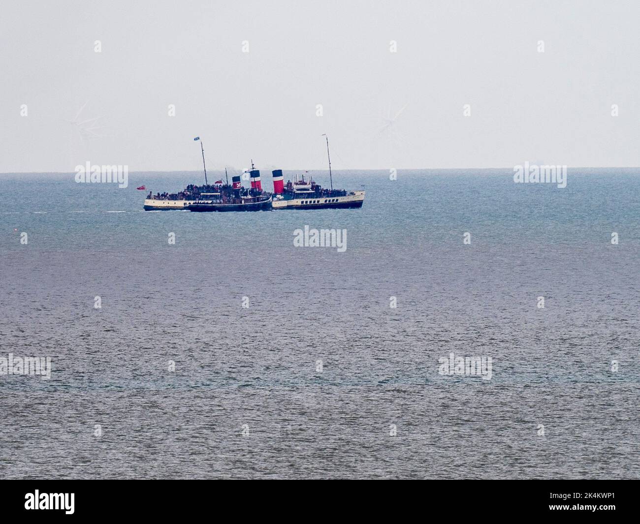 Warden Bay, Kent, UK. 3rd Oct, 2022. The world's last seagoing paddle ...
