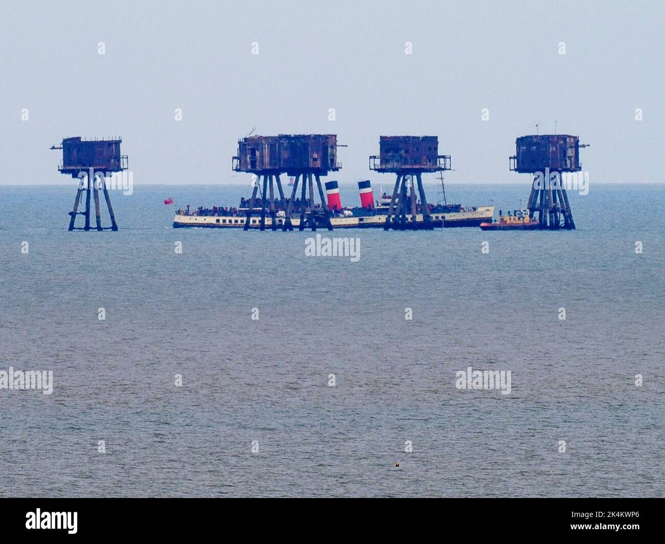 Warden Bay, Kent, UK. 3rd Oct, 2022. The world's last seagoing paddle ...