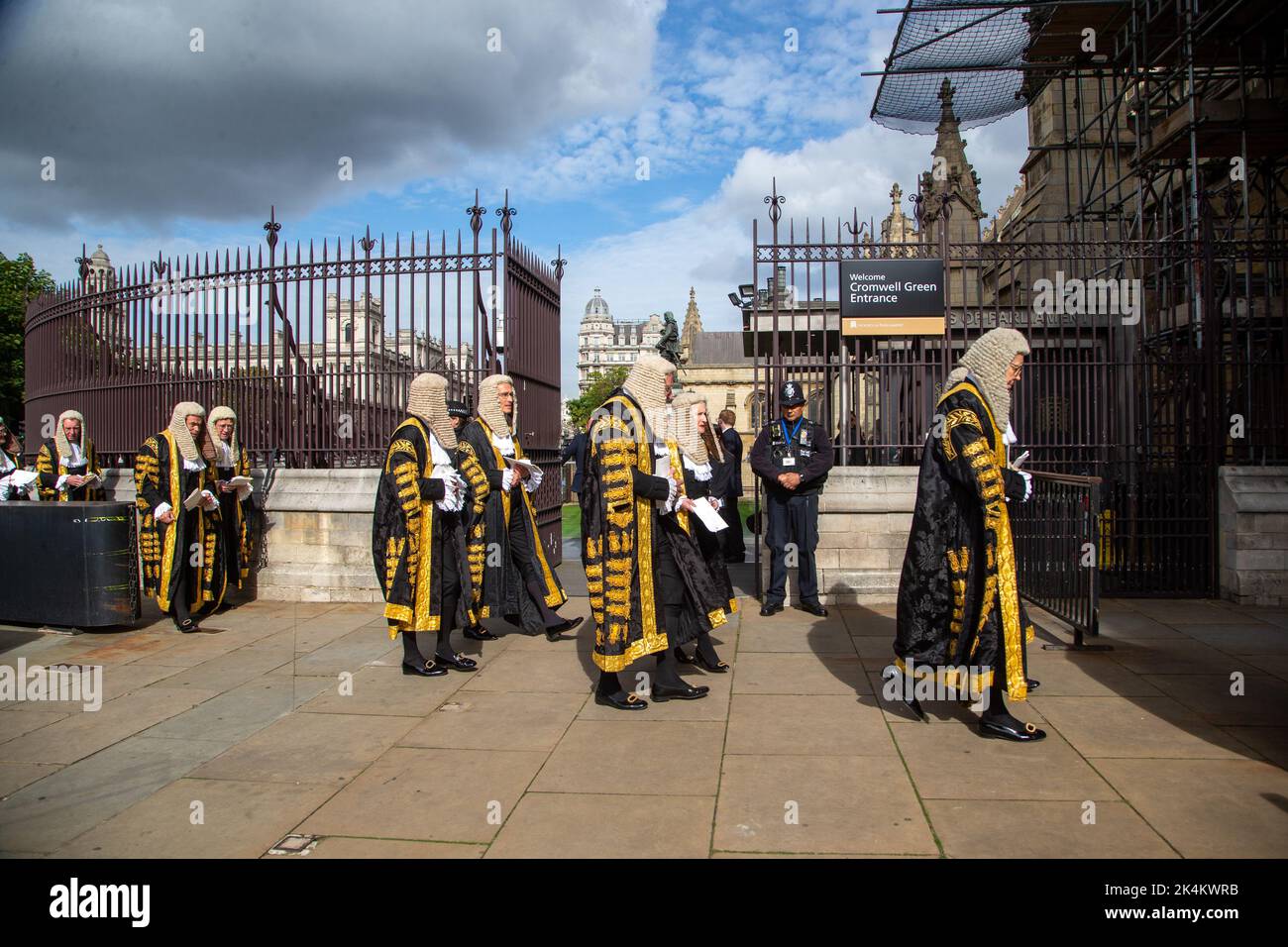 London, England, UK. 3rd Oct, 2022. Procession Judges is seen seen in ...