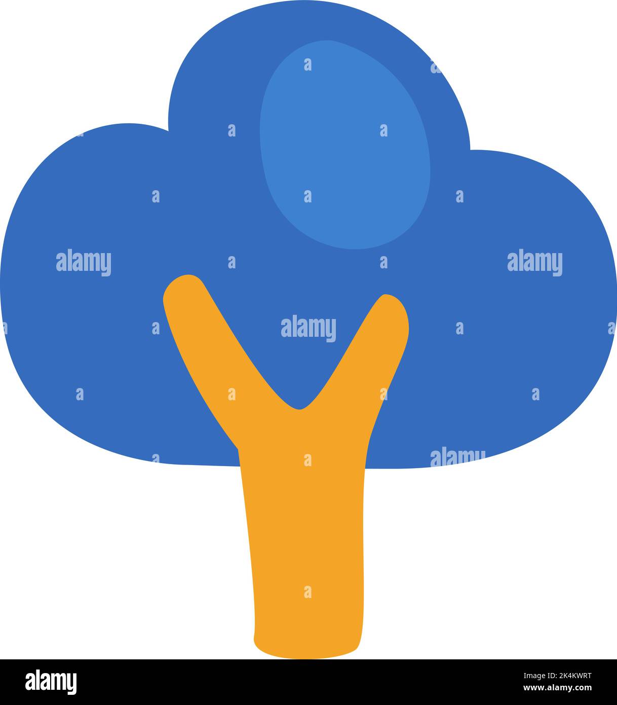 Big tree, illustration, vector on a white background Stock Vector Image ...