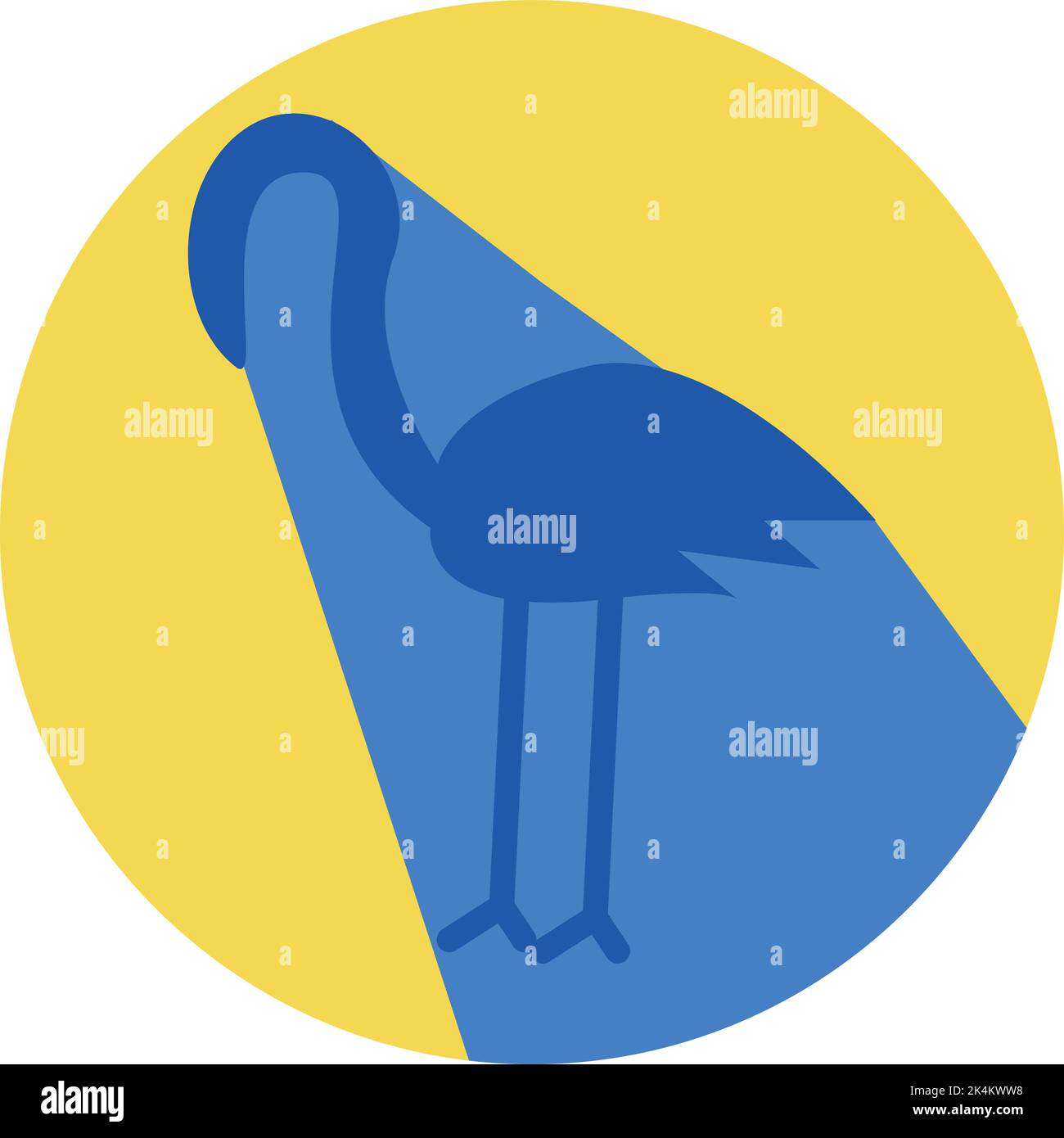 Blue bird standing, illustration, vector on a white background Stock ...