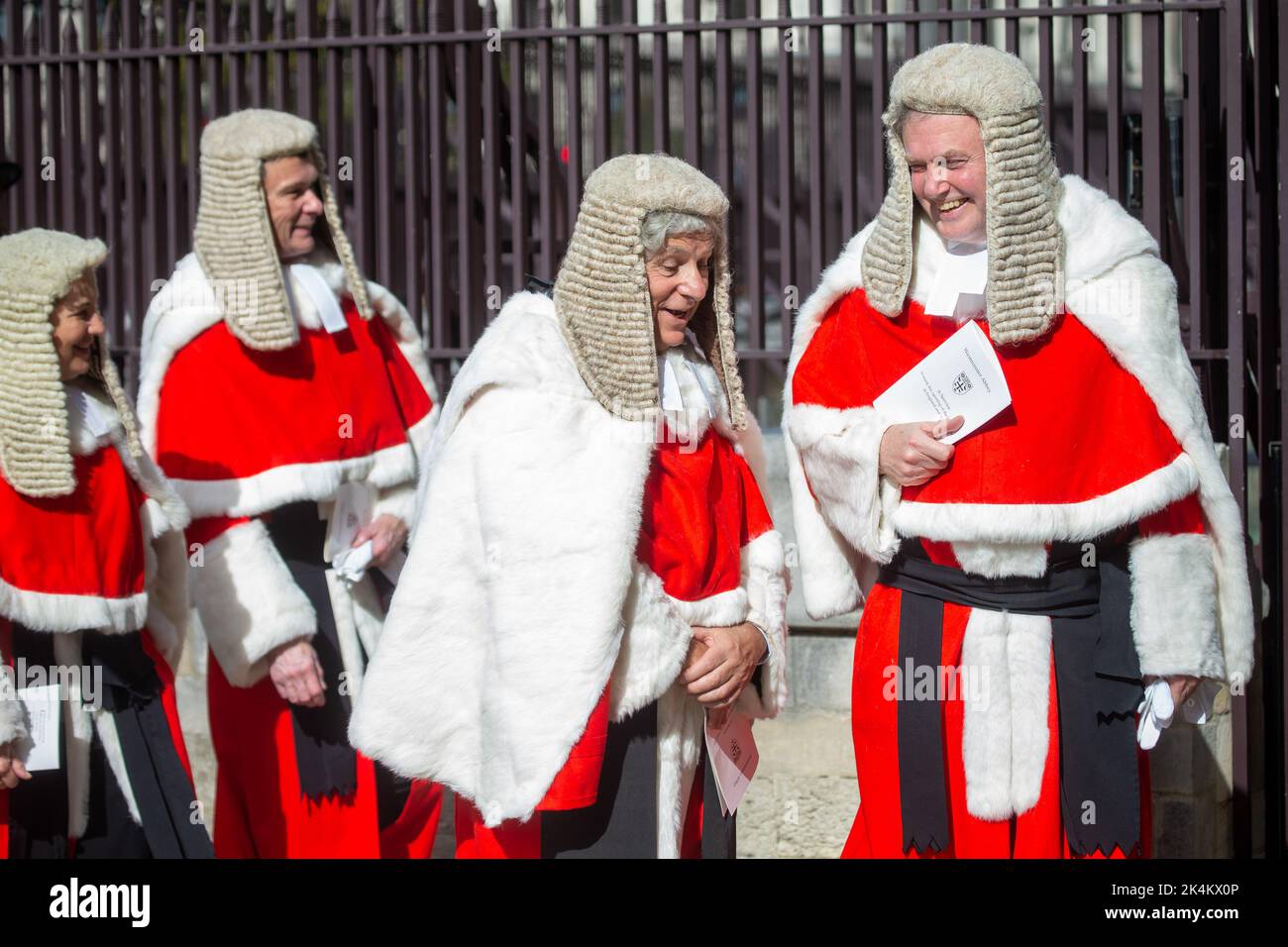 London, England, UK. 3rd Oct, 2022. Procession Judges is seen seen in ...