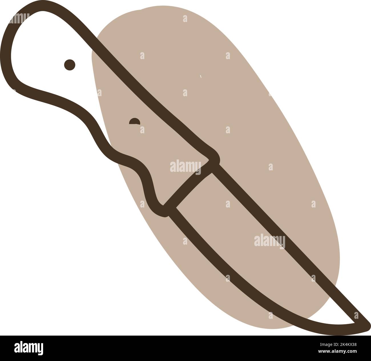 Camping knife, illustration, vector on a white background Stock Vector ...