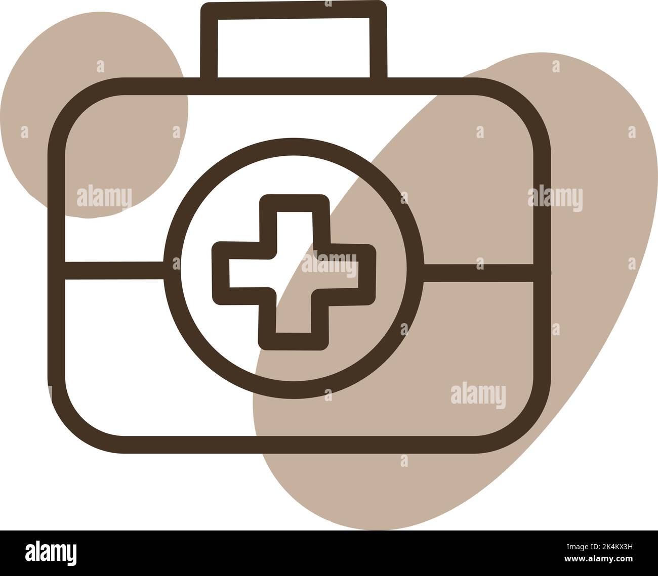 Camping first aid kit, illustration, vector on a white background Stock ...