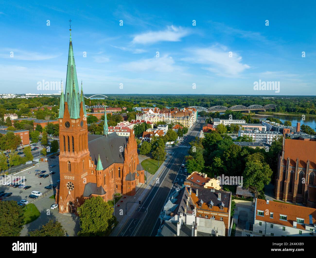 Torun. Aerial View of Old Town Hall in Torun. Historical Buildings of ...