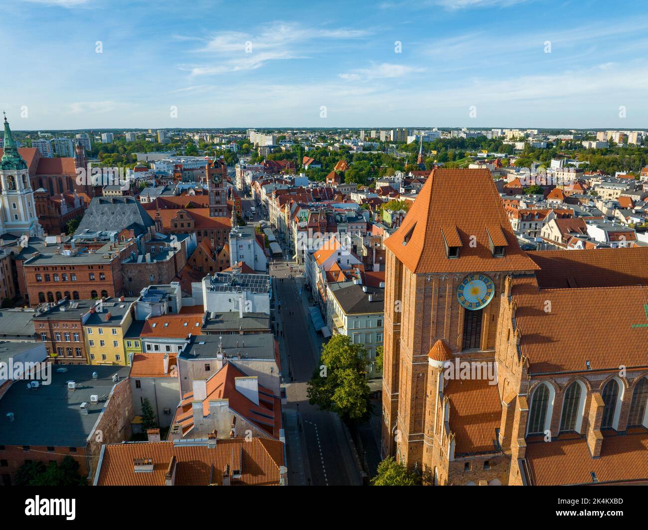 Torun. Aerial View of Old Town Hall in Torun. Historical Buildings of ...
