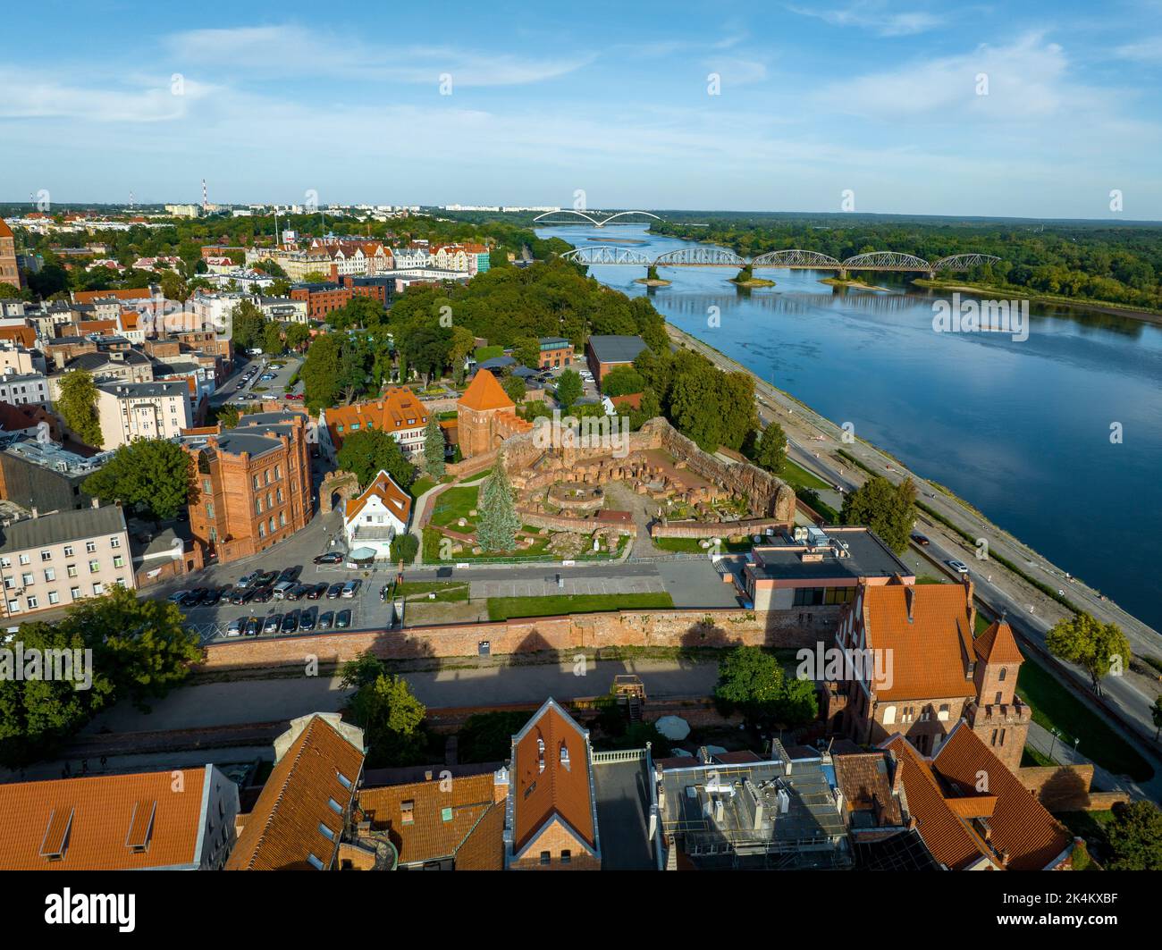 Torun. Aerial View of Old Town Hall in Torun. Historical Buildings of ...