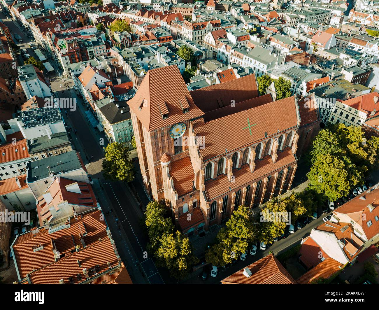 Torun. Aerial View of Old Town Hall in Torun. Historical Buildings of ...