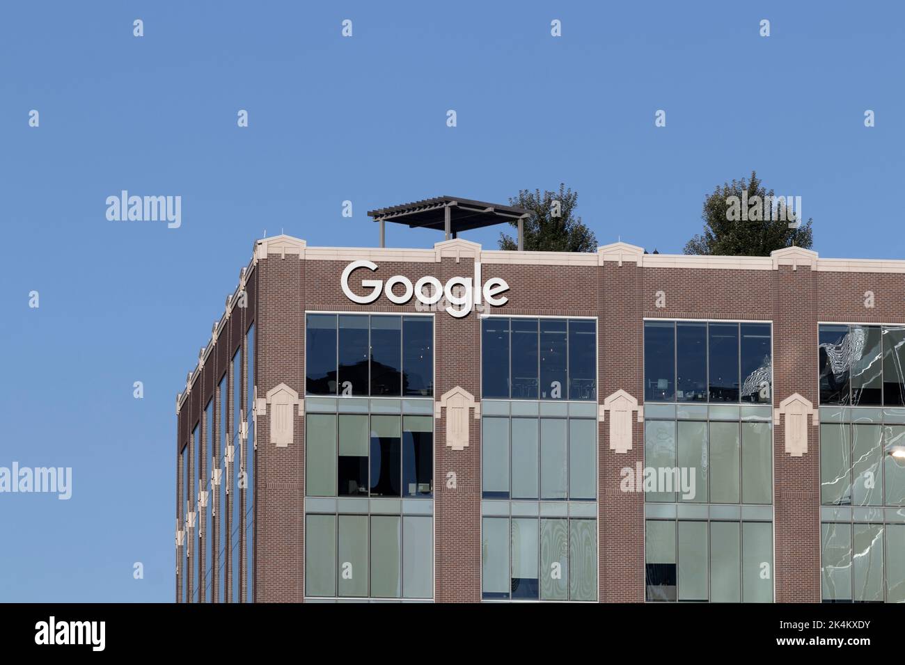 Chicago - Circa October 2022: Google Chicago office. Google is a ...