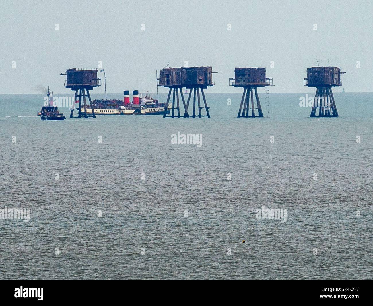 Warden Bay, Kent, UK. 3rd Oct, 2022. The world's last seagoing paddle ...