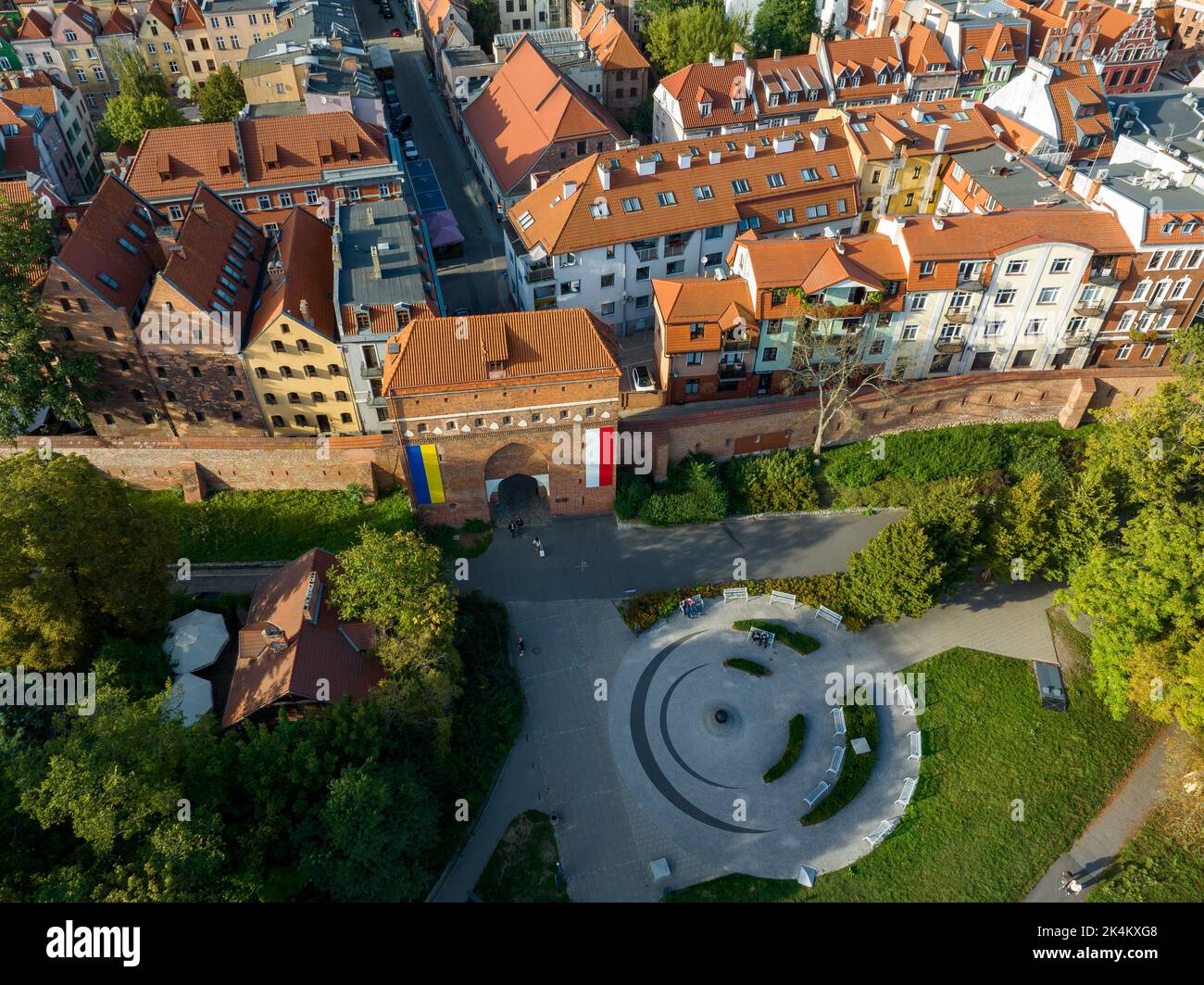 Torun. Aerial View of Old Town Hall in Torun. Historical Buildings of ...