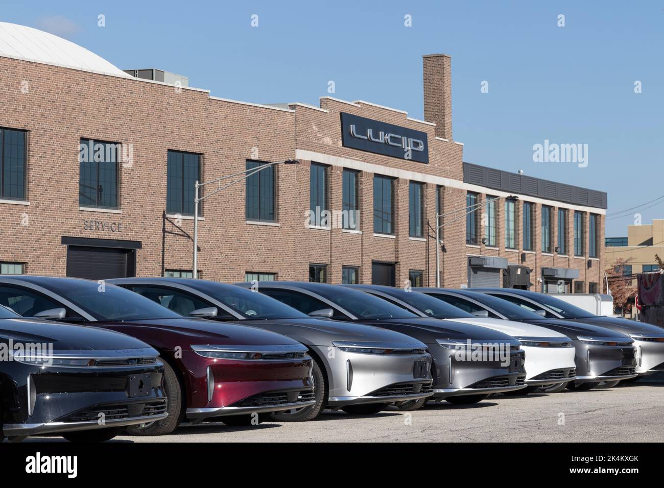 Chicago - Circa October 2022: Lucid Air Touring sedan display at the ...