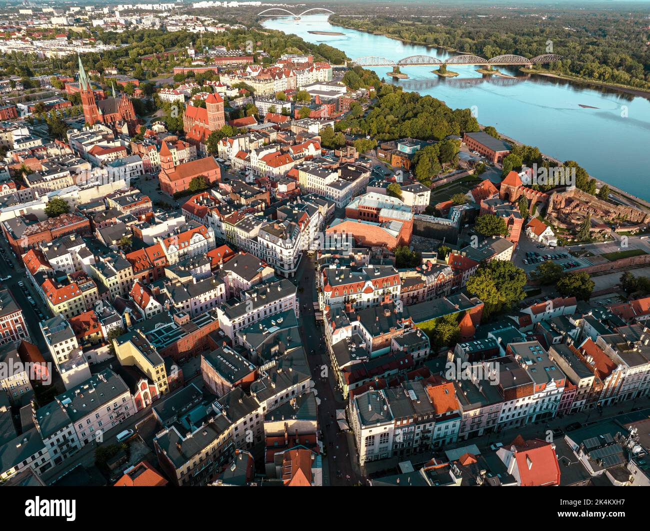 Torun. Aerial View of Old Town Hall in Torun. Historical Buildings of ...