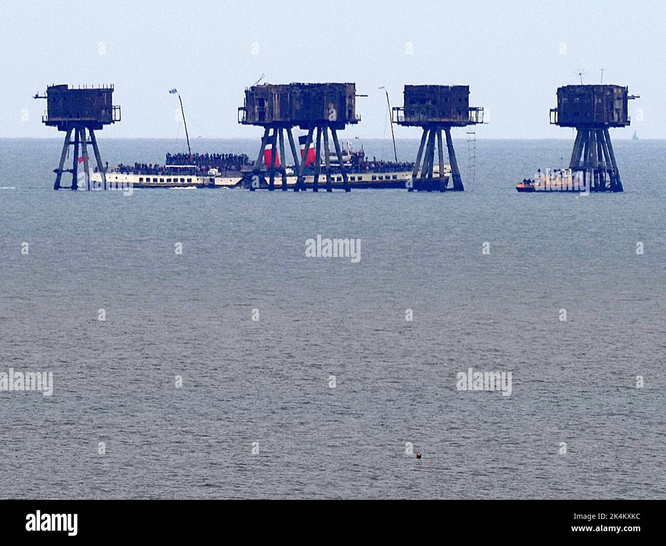 Warden Bay, Kent, UK. 3rd Oct, 2022. The world's last seagoing paddle ...
