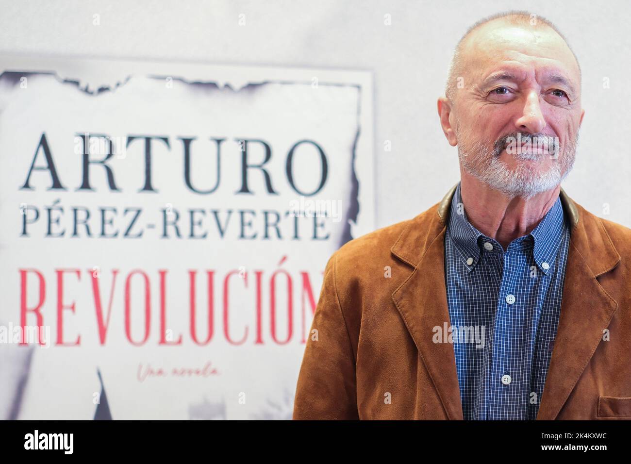 Spanish author, Arturo Perez Reverte presents his new book "Revolucion ...
