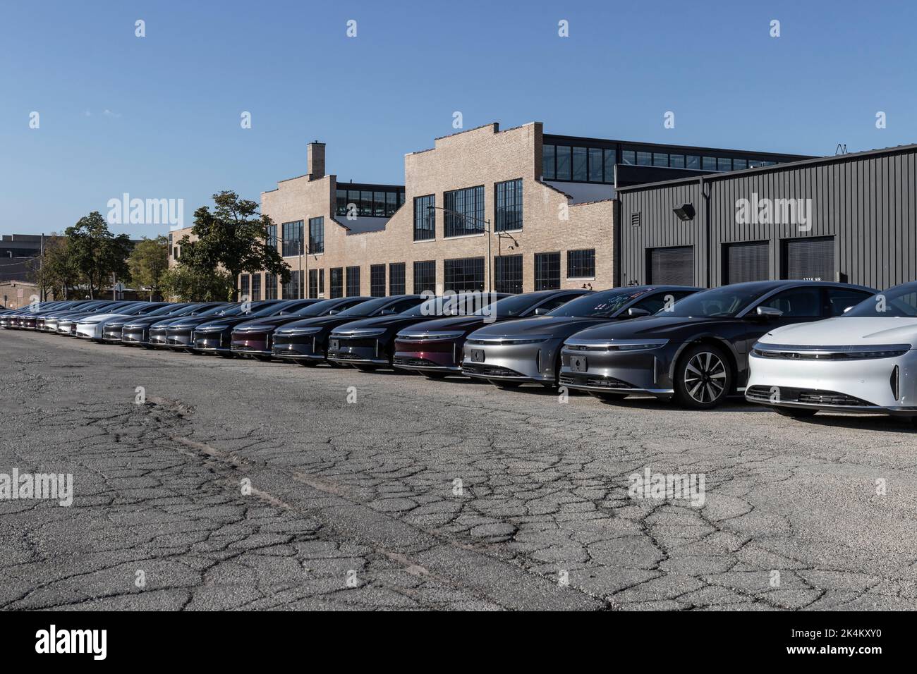 Chicago - Circa October 2022: Lucid Air Touring sedan display at the ...