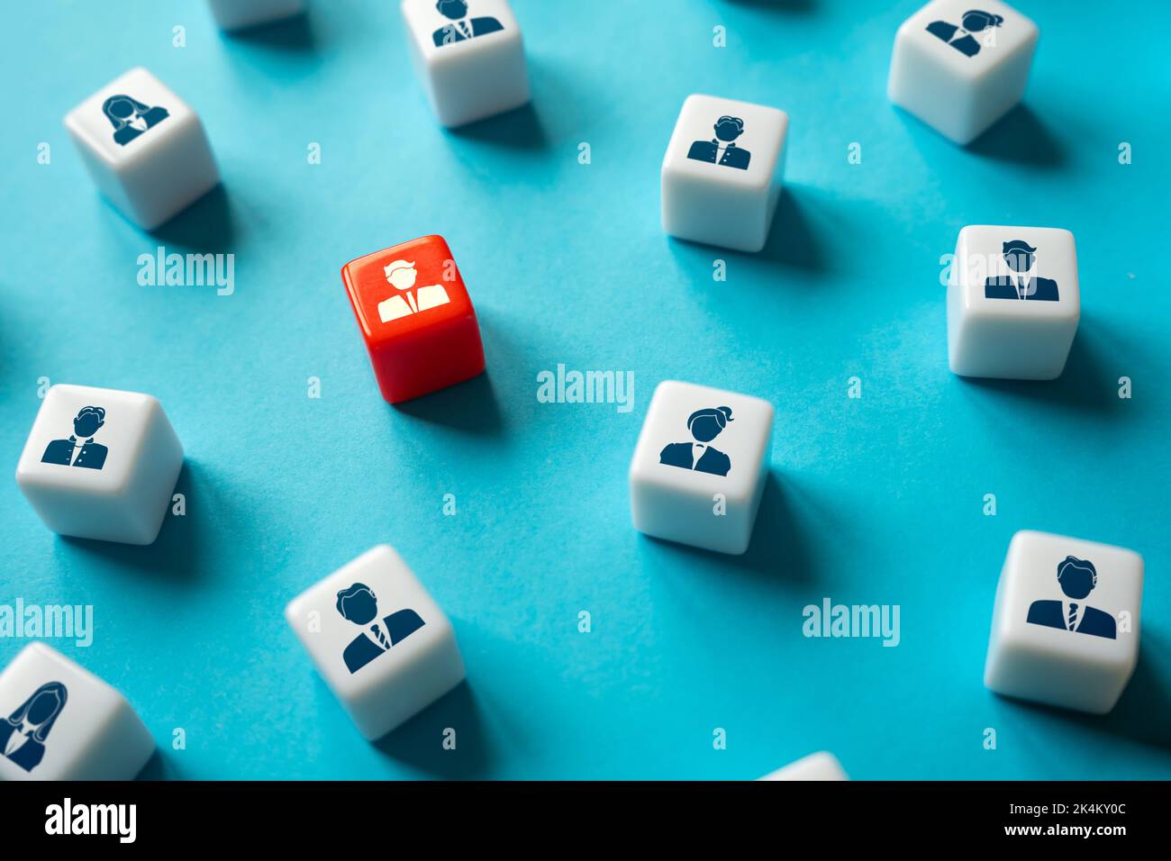 The right person highlighted in red. HR search for new employees for ...